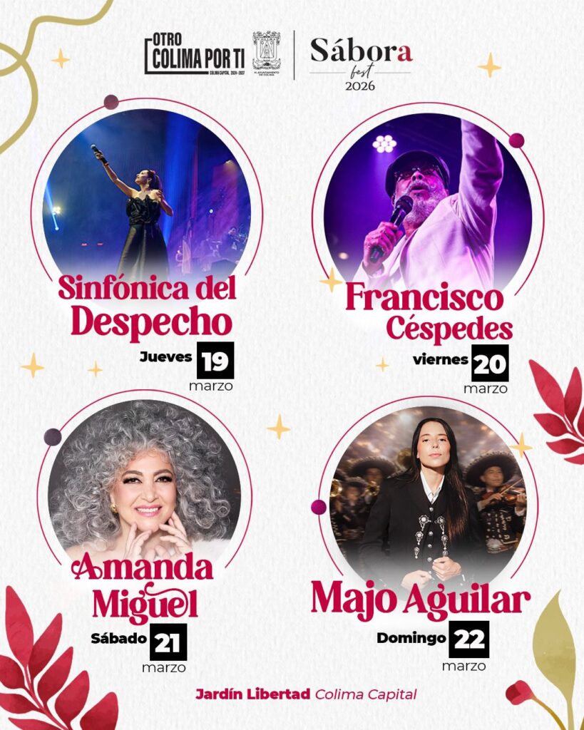 Presentan cartelera del Sábora Fest 2026 en Colima; se realizará del 19 ...